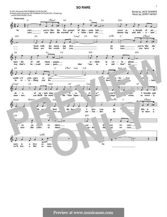 So Rare by J. Sharpe, J. Herst - sheet music on MusicaNeo