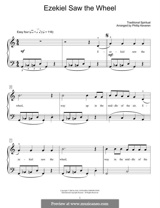 Ezekiel Saw the Wheel by folklore - sheet music on MusicaNeo