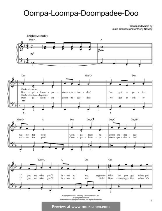 Oompa Loompa (from Charlie and The Chocolate Factory) by A. Newley, L ...