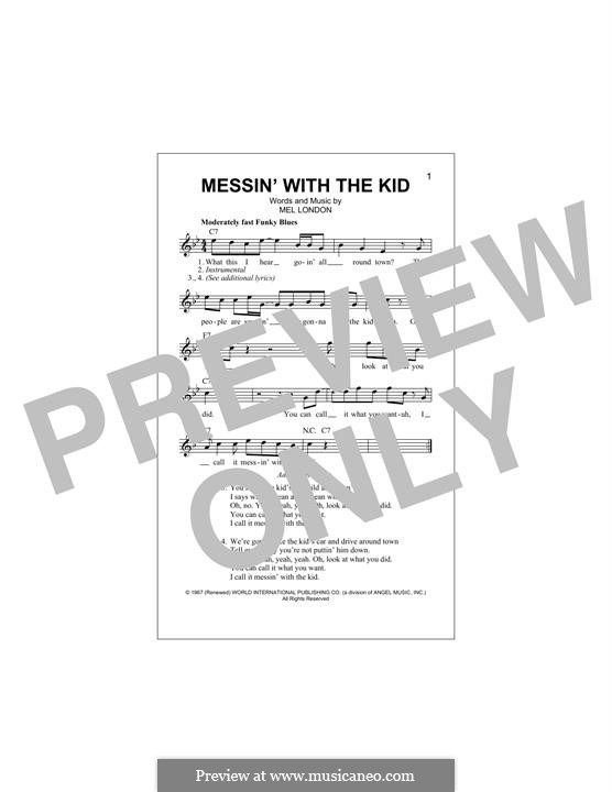 Messin' with the Kid by M. London - sheet music on MusicaNeo