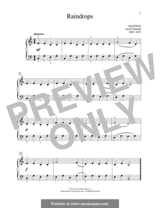Raindrops by J. Schmitt - sheet music on MusicaNeo