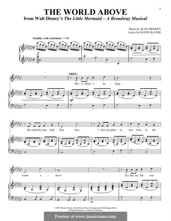 The World Above (from The Little Mermaid: A Broadway Musical) by A ...