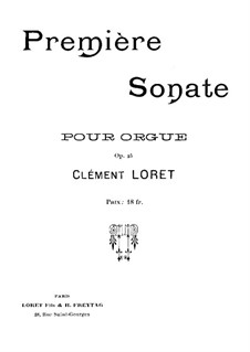 Sonata No.1 in B Flat Minor, Op.25 by C. Loret - sheet music on MusicaNeo