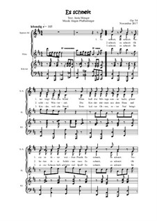 Es schneit, Op.54 by J. Pfaffenberger - sheet music on MusicaNeo