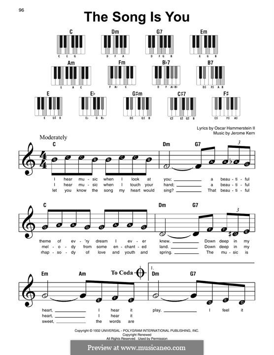 The Song is You by J. Kern - sheet music on MusicaNeo