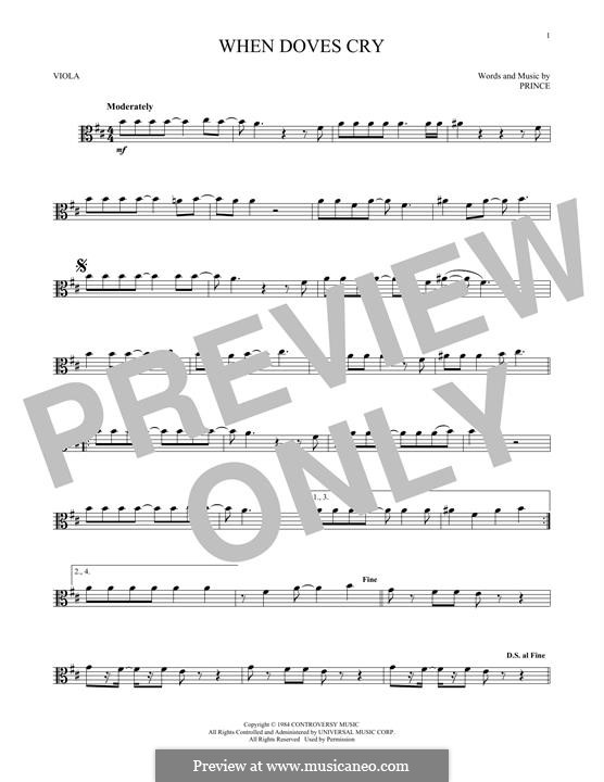 When Doves Cry by Prince - sheet music on MusicaNeo