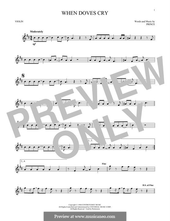 When Doves Cry by Prince - sheet music on MusicaNeo