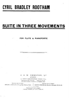 Suite for Flute and Piano by C.B. Rootham - sheet music on MusicaNeo