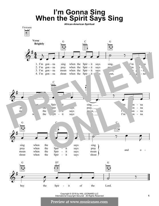 I'm Gonna Sing by folklore - sheet music on MusicaNeo