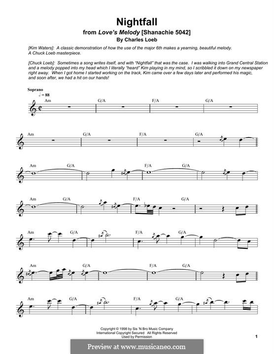 Nightfall by C. Loeb - sheet music on MusicaNeo