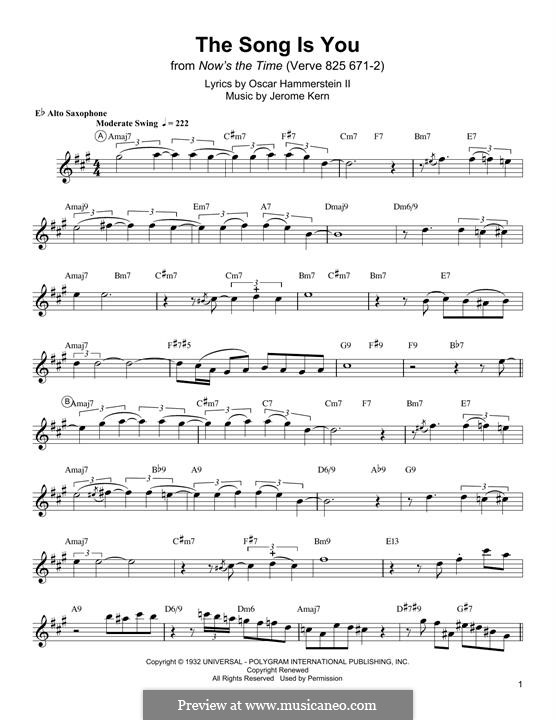 The Song is You by J. Kern - sheet music on MusicaNeo