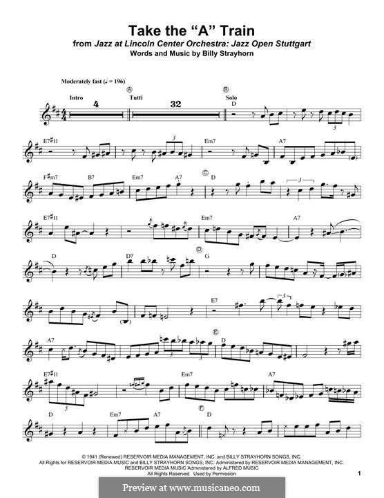 Take the 'A' Train (Duke Ellington) by B. Strayhorn on MusicaNeo