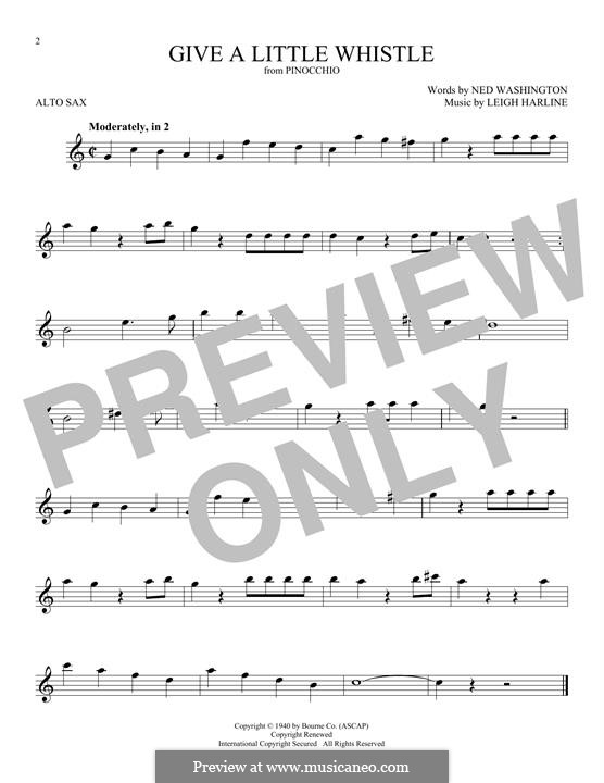 Give a Little Whistle (from Walt Disney's Pinocchio) by L. Harline on ...
