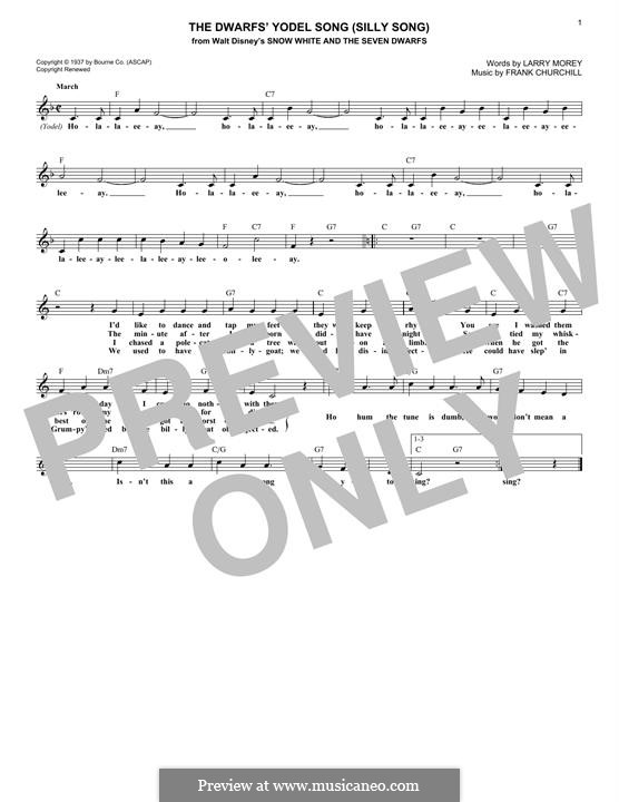 The Dwarfs' Yodel Song (Silly Song) by F. Churchill on MusicaNeo