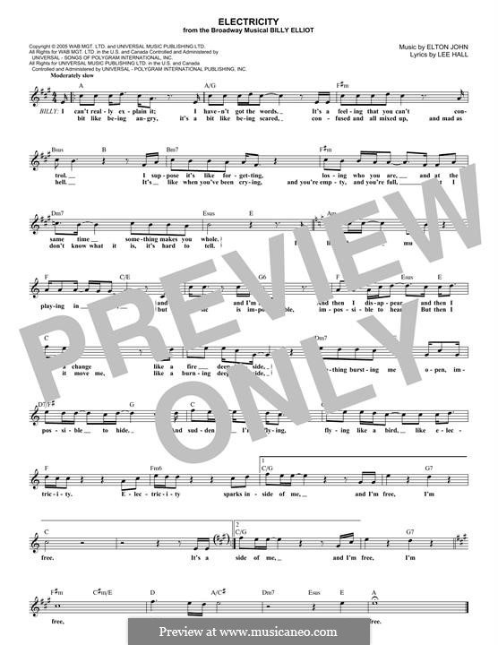 Electricity (Billy Elliot: the Musical) by E. John on MusicaNeo