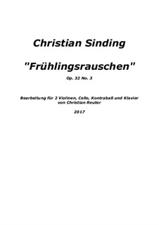 Six Pieces for Piano, Op.32 by C. Sinding - sheet music on MusicaNeo