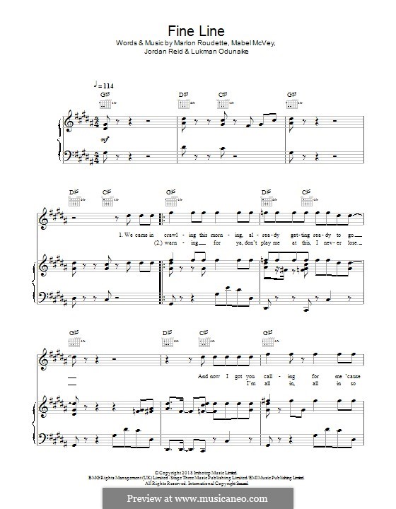 Fine Line (feat. Not3s) by M. Roudette, J. Reid, L. Odunaike, M. McVey ...