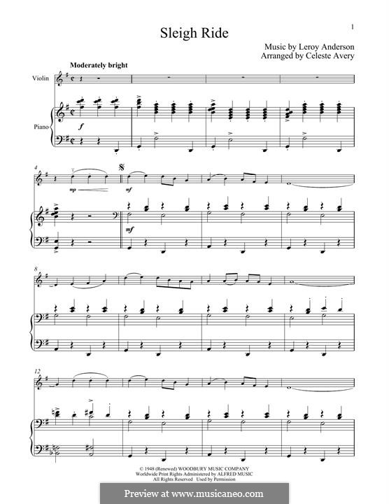 Sleigh Ride Sheet Music Violin