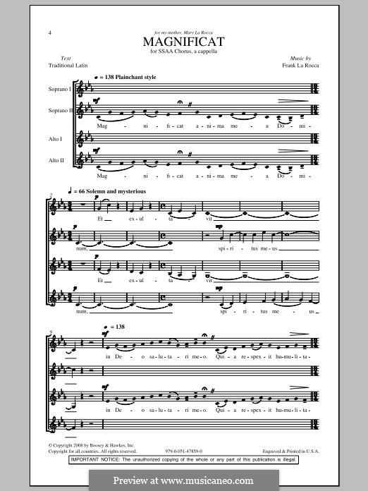 Magnificat by F.l. Rocca - sheet music on MusicaNeo
