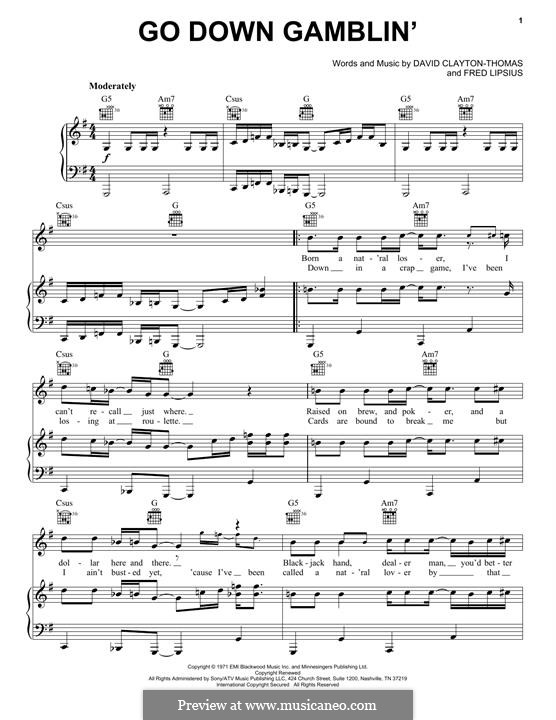 Go Down Gamblin' (Blood, Sweat & Tears) by D. Clayton-Thomas, F ...