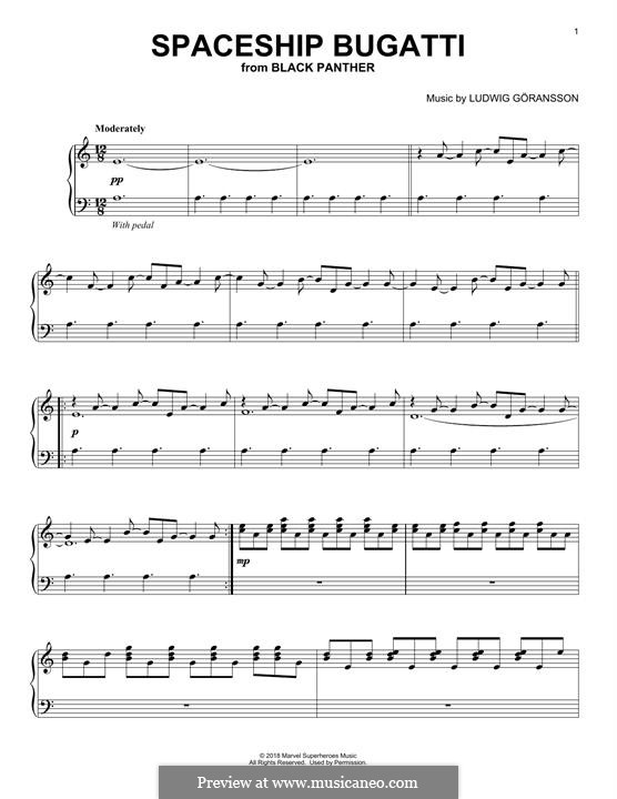 Spaceship Bugatti by L. Goransson - sheet music on MusicaNeo