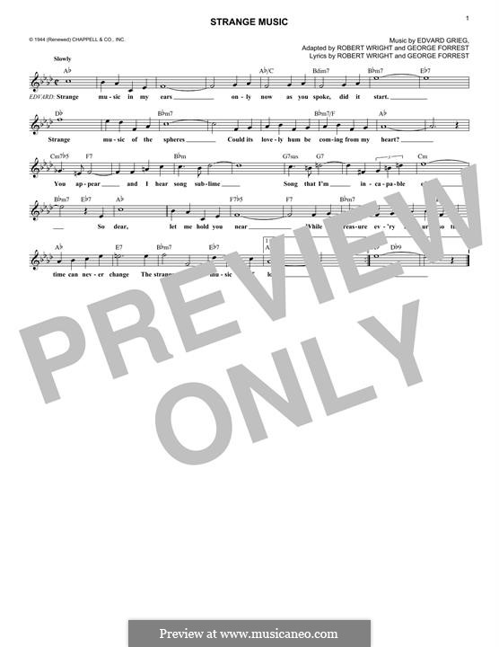 Strange Music by E. Grieg - sheet music on MusicaNeo