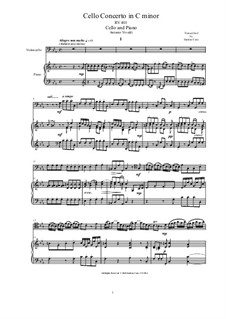 Concerto for Cello and Strings in C Minor, RV 401 by A. Vivaldi on MusicaNeo