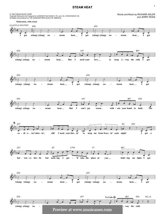 Steam Heat by J. Ross, R. Adler - sheet music on MusicaNeo