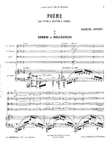 Poem for Piano Quintet by G. Dupont - sheet music on MusicaNeo