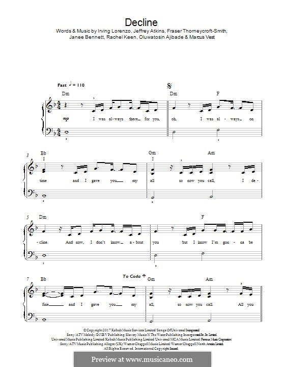 Decline (RAYE & Mr Eazi) by F. Thorneycroft-Smith, I. Lorenzo, J ...