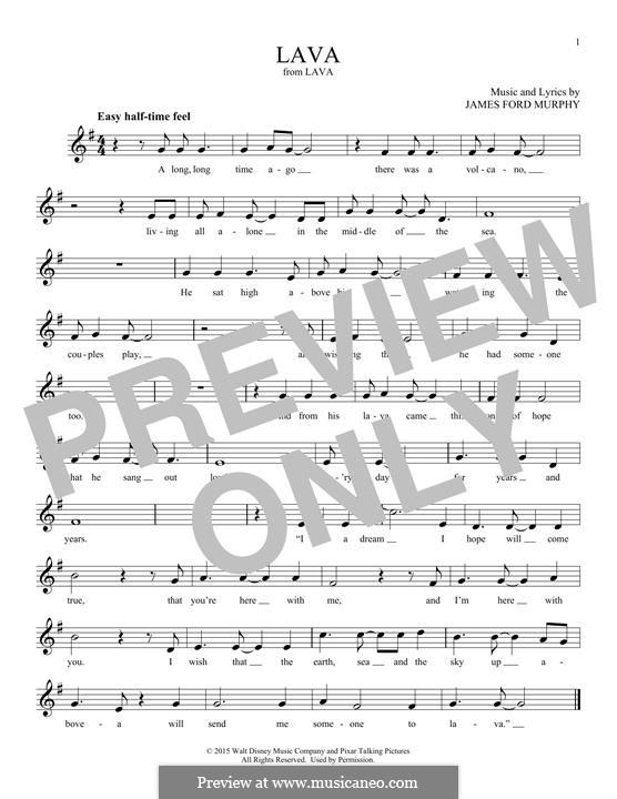 Lava (from Lava) by J. Murphy - sheet music on MusicaNeo