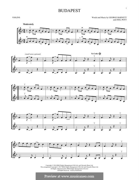 Budapest by J. Pott, G.E. Barnett - sheet music on MusicaNeo