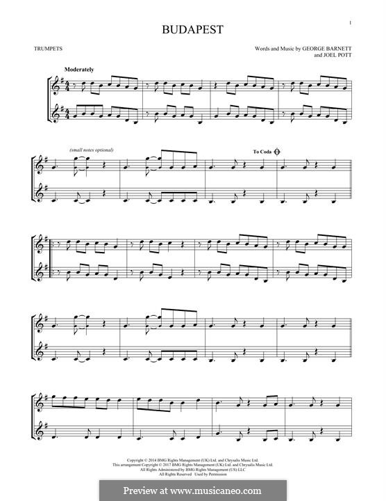 Budapest by J. Pott, G.E. Barnett - sheet music on MusicaNeo