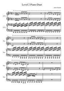 Level 2 Piano Duet by J. Nichols - free download on MusicaNeo