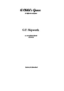 A Child's Grace by G. Skipworth - sheet music on MusicaNeo