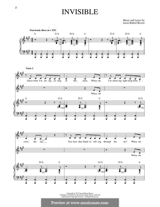 Invisible by J.R. Brown - sheet music on MusicaNeo