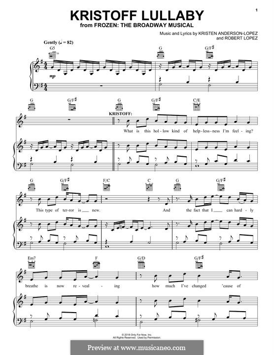 Kristoff Lullaby (from Frozen: The Broadway Musical) by R. Lopez, K ...