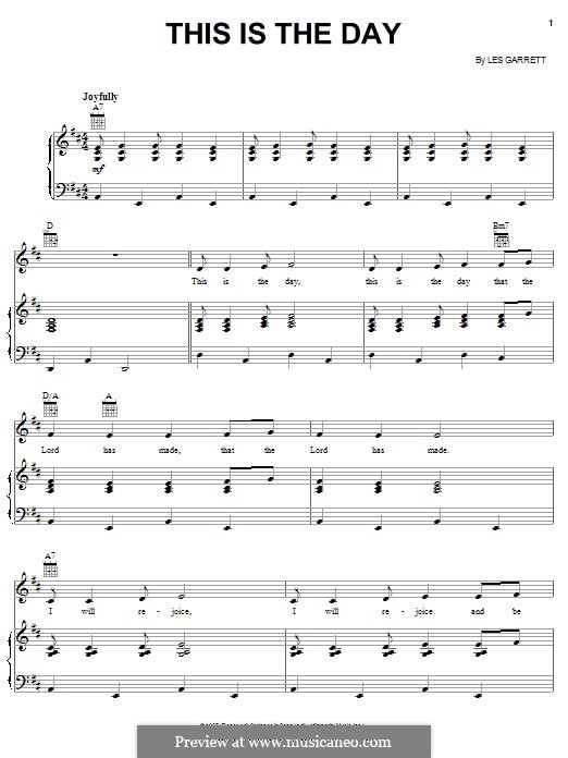 This is the Day by L. Garrett - sheet music on MusicaNeo