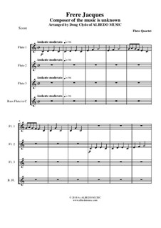 Frere Jacques (Are You Sleeping?) by folklore - sheet music on MusicaNeo