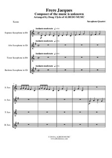 Frere Jacques (Are You Sleeping?) by folklore - sheet music on MusicaNeo