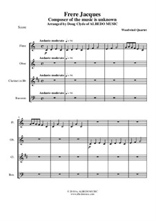 Frere Jacques (Are You Sleeping?) by folklore - sheet music on MusicaNeo