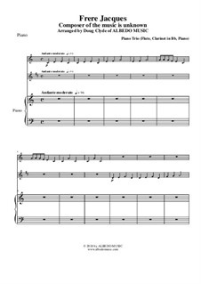 Frere Jacques (Are You Sleeping?) by folklore - sheet music on MusicaNeo