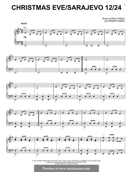 Christmas Eve / Sarajevo 12/24 (Trans-Siberian Orchestra) by P. O'Neill ...