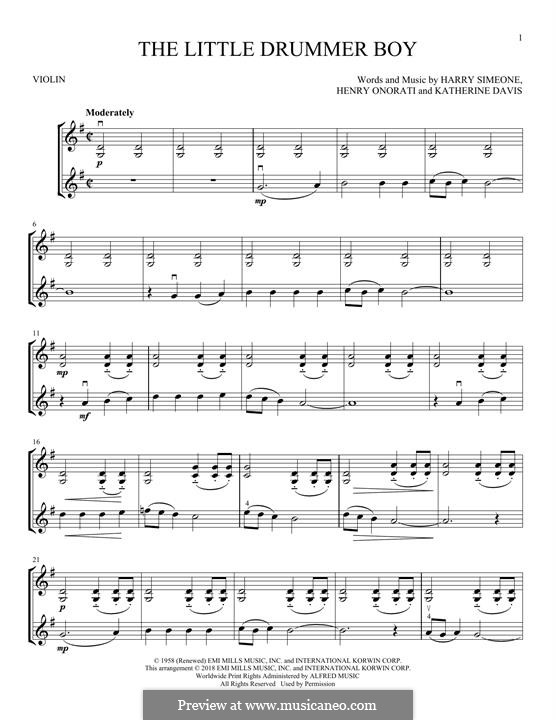 Instrumental version (The Little Drummer Boy) by H. Simeone, H. Onorati ...