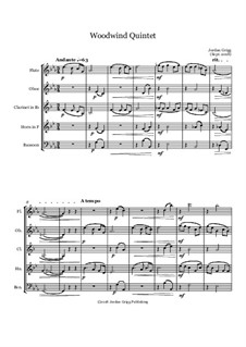 Woodwind Quintet by J. Grigg - sheet music on MusicaNeo