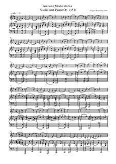 Andante Moderato for Violin and Piano, Op.135b by G. Brinch on MusicaNeo
