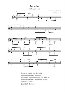 Boomba by folklore - sheet music on MusicaNeo