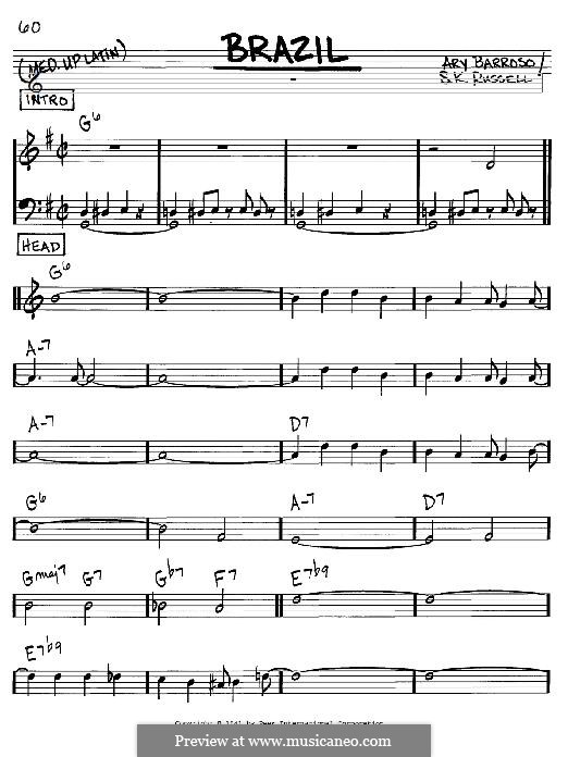 Brazil (The Ritchie Family) by A. Barroso - sheet music on MusicaNeo