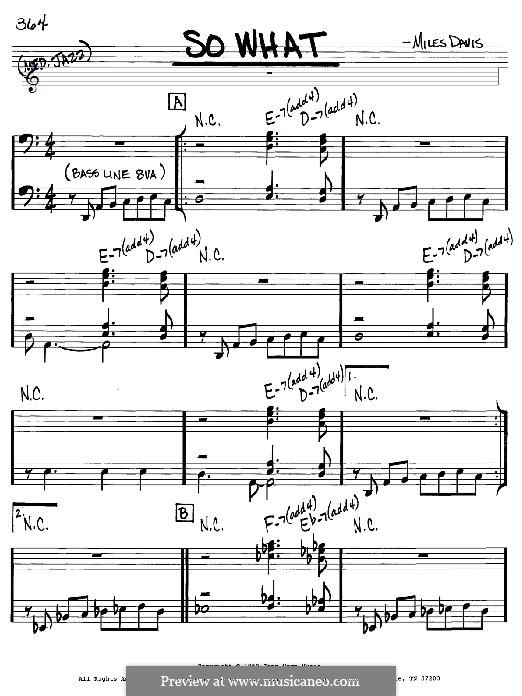 So What by M. Davis - sheet music on MusicaNeo