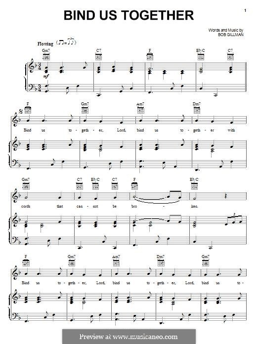 Bind Us Together by B. Gillman - sheet music on MusicaNeo